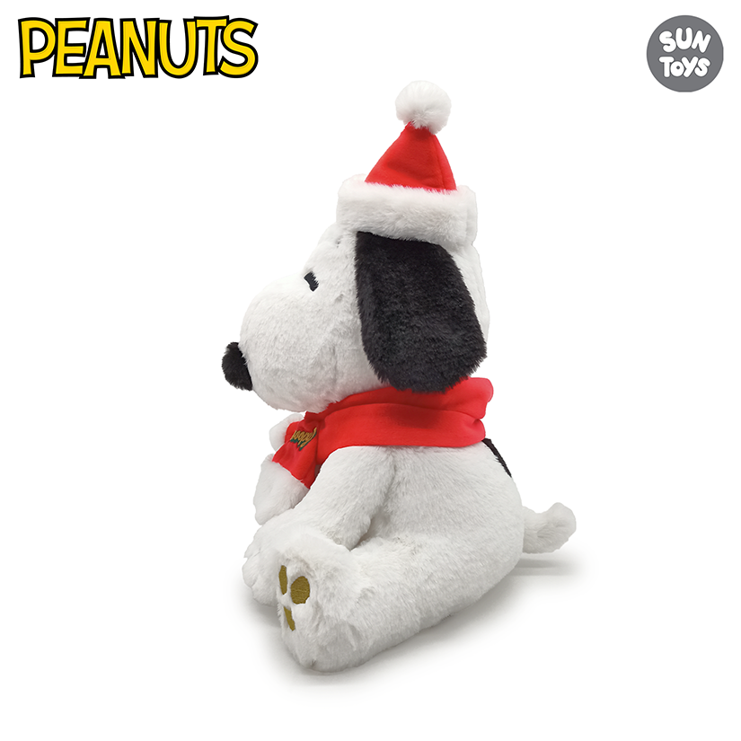 Peanuts 12" Xmas Sitting Snoopy Wearing Cap and Scarf – Suntoys